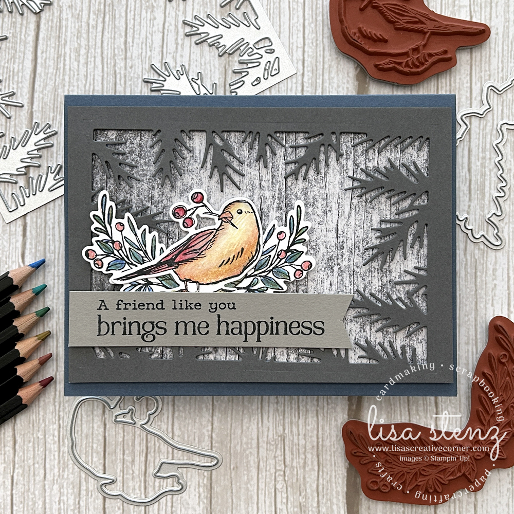 Winterly Tree Tops Friend Card