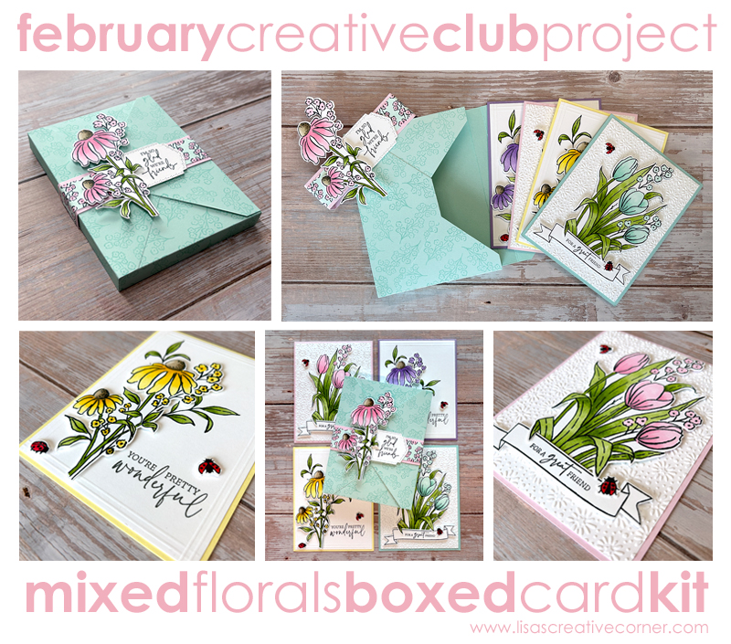 February Kit - Mixed Florals Boxed Card Kit