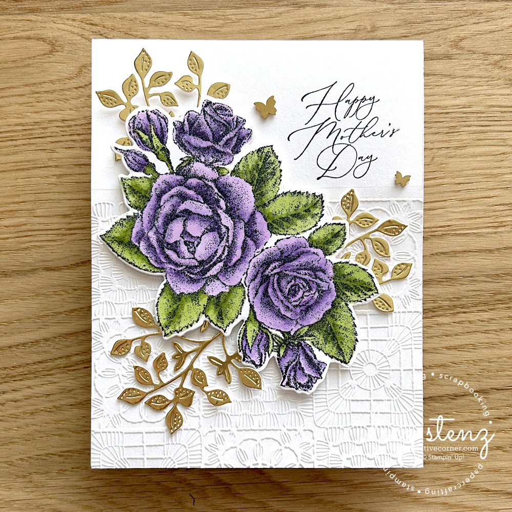 Stippled Roses Mother's Day Card